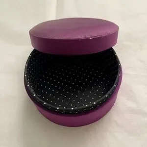 China | Storage & Organization | Vintage Purple Silk 4 Round Jewelry ...